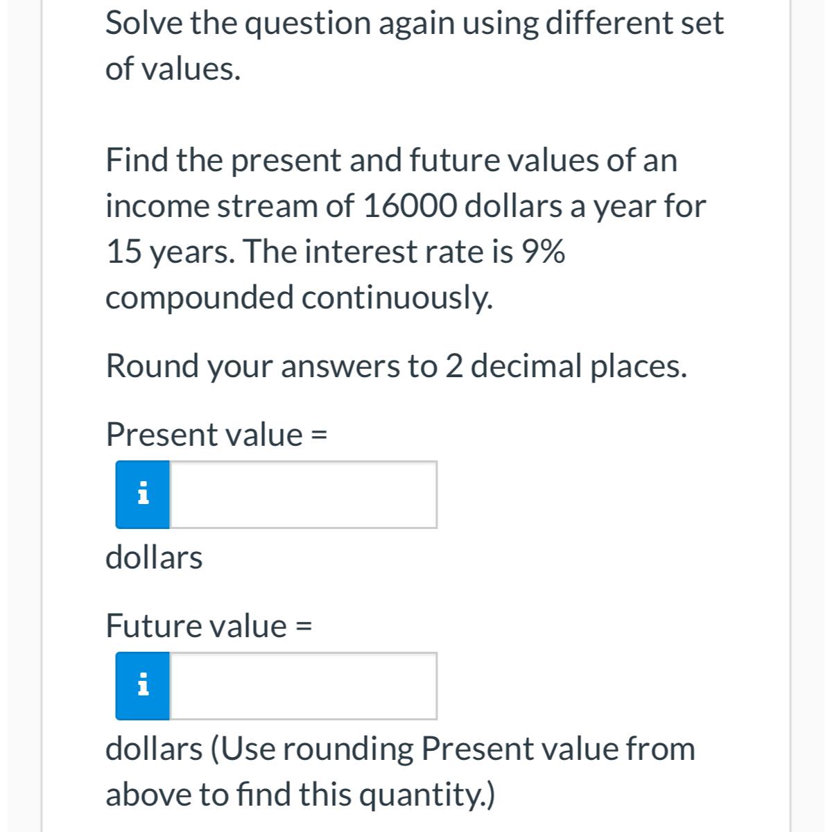 Solved Solve the question again using different set of | Chegg.com