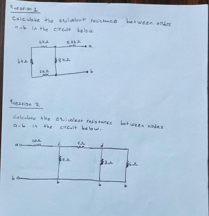 Solved Calculate the equivalent resistance between nodes a−b | Chegg.com