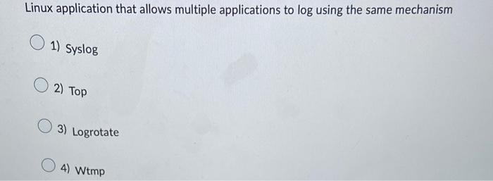 Solved Linux application that allows multiple applications | Chegg.com