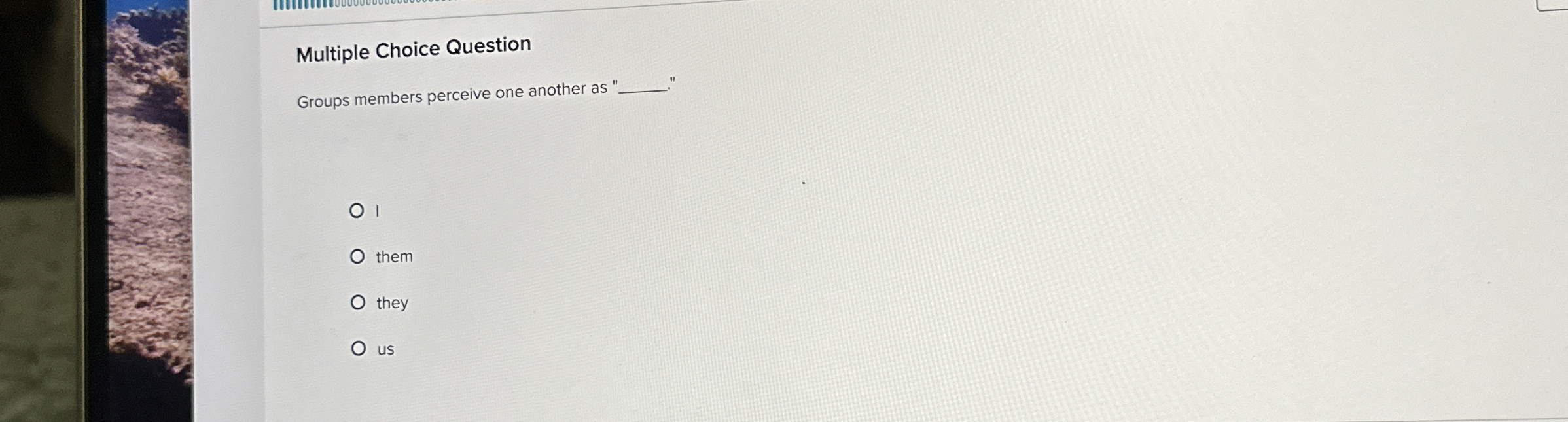 Solved Multiple Choice QuestionGroups members perceive one | Chegg.com