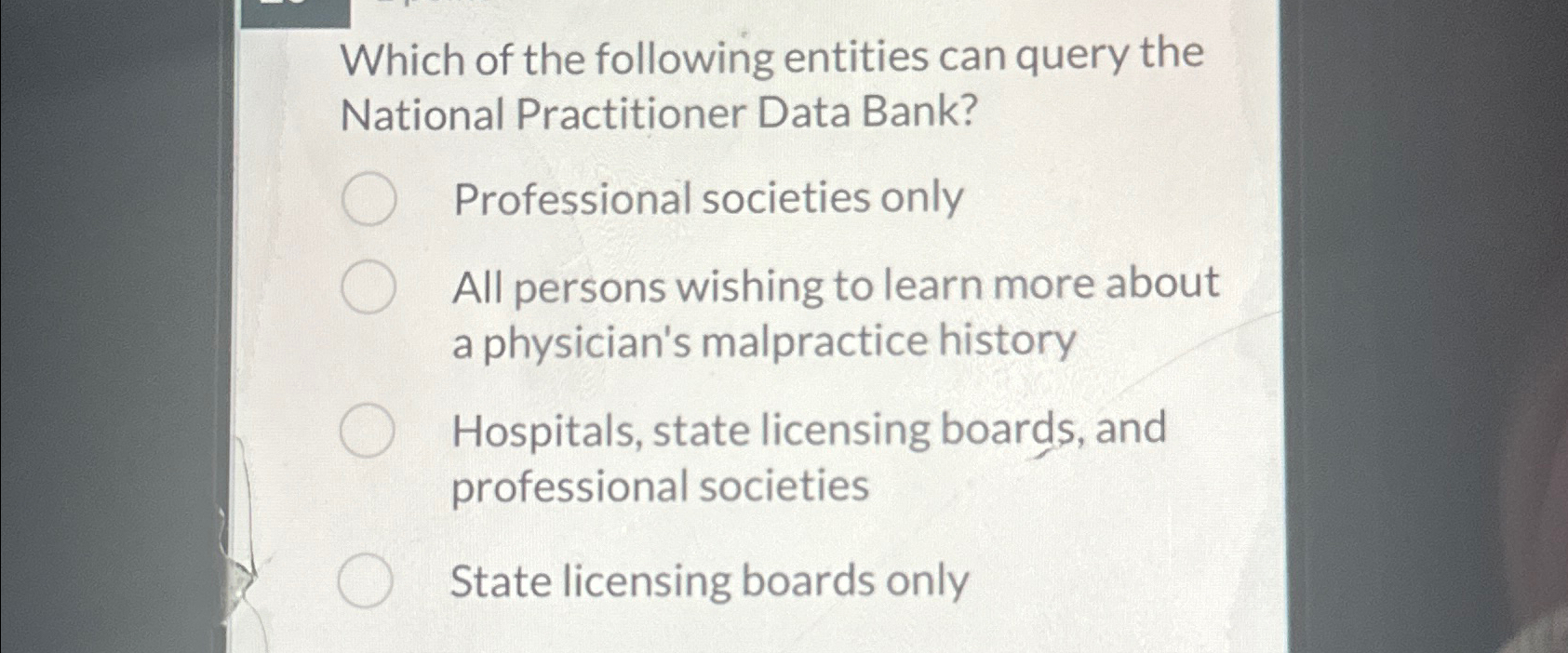 Solved Which of the following entities can query the | Chegg.com