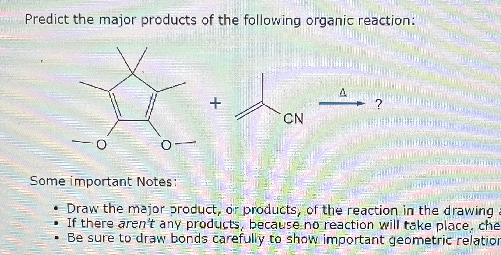Solved Predict the major products of the following organic | Chegg.com