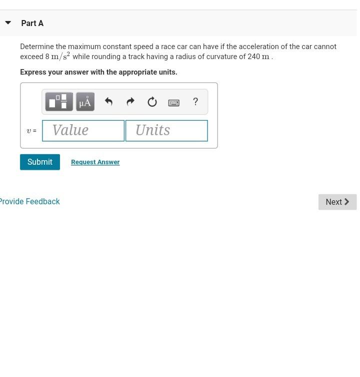 Solved Part A Determine the maximum constant speed a race | Chegg.com