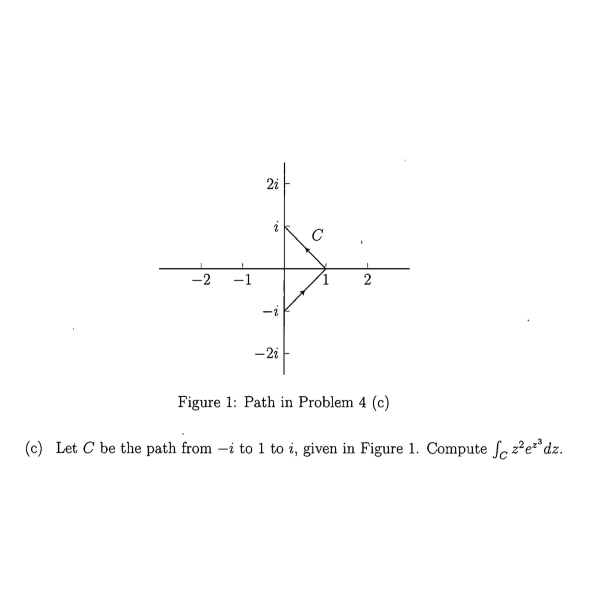 Solved Figure 1: Path in Problem 4 (c)(c) ﻿Let C ﻿be the | Chegg.com
