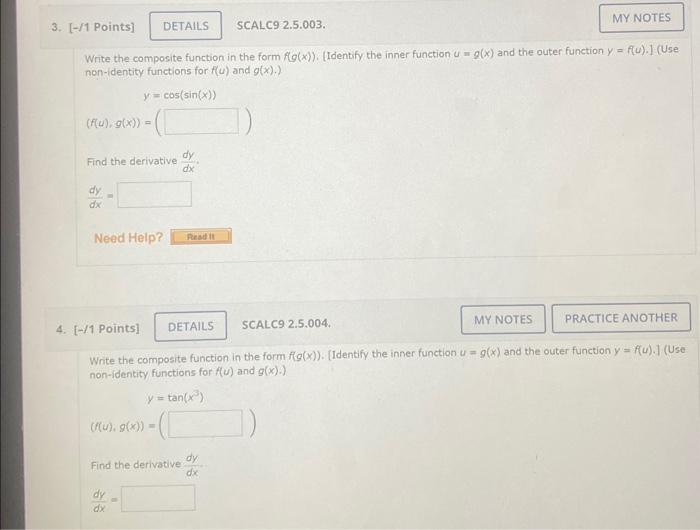 Solved Write the composite function in the form of f(g(x)). | Chegg.com