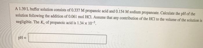 Solved A 1.46 L buffer solution consists of 0.197 M butanoic | Chegg.com
