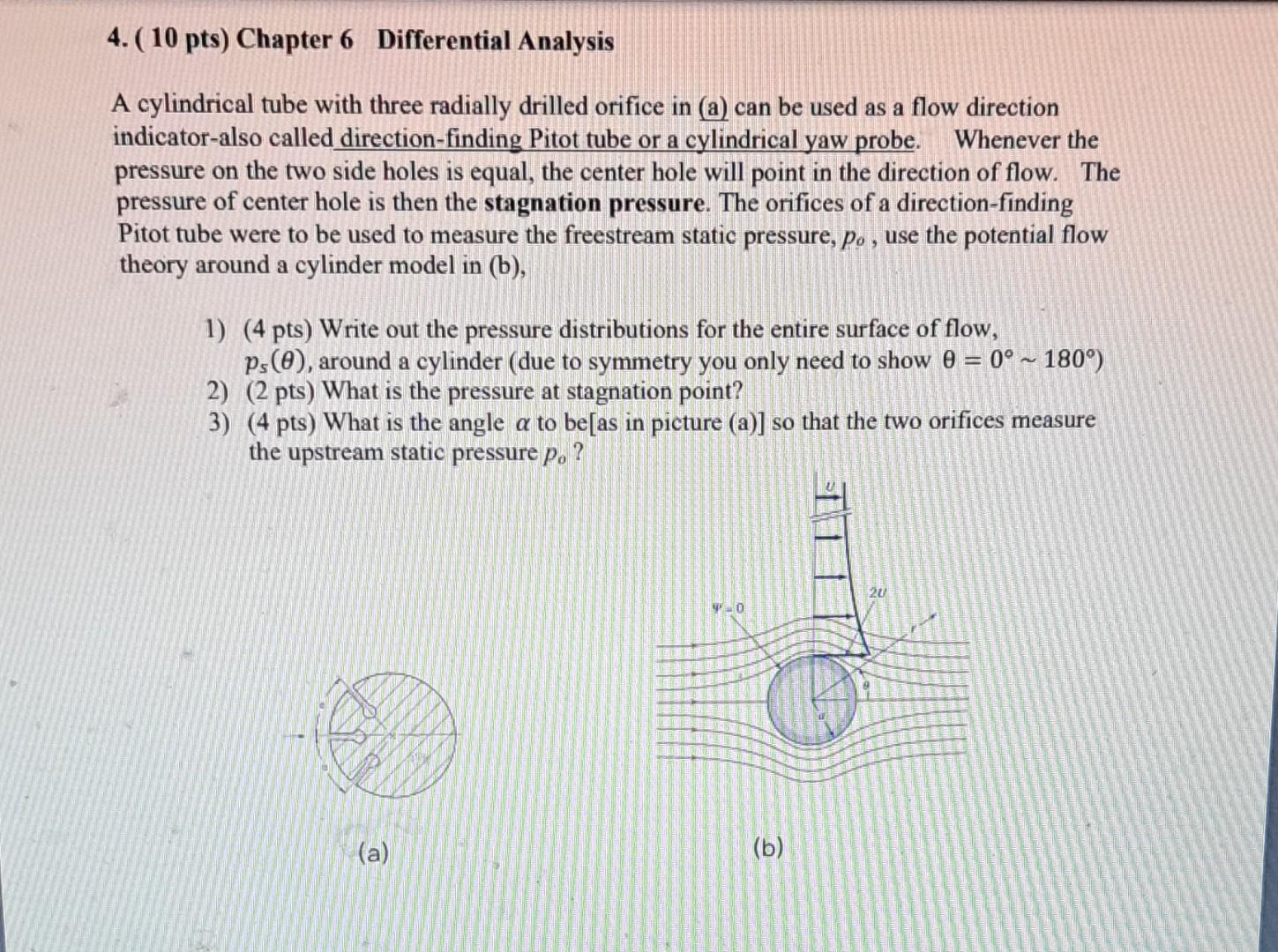 Solved A cylindrical tube with three radially drilled | Chegg.com