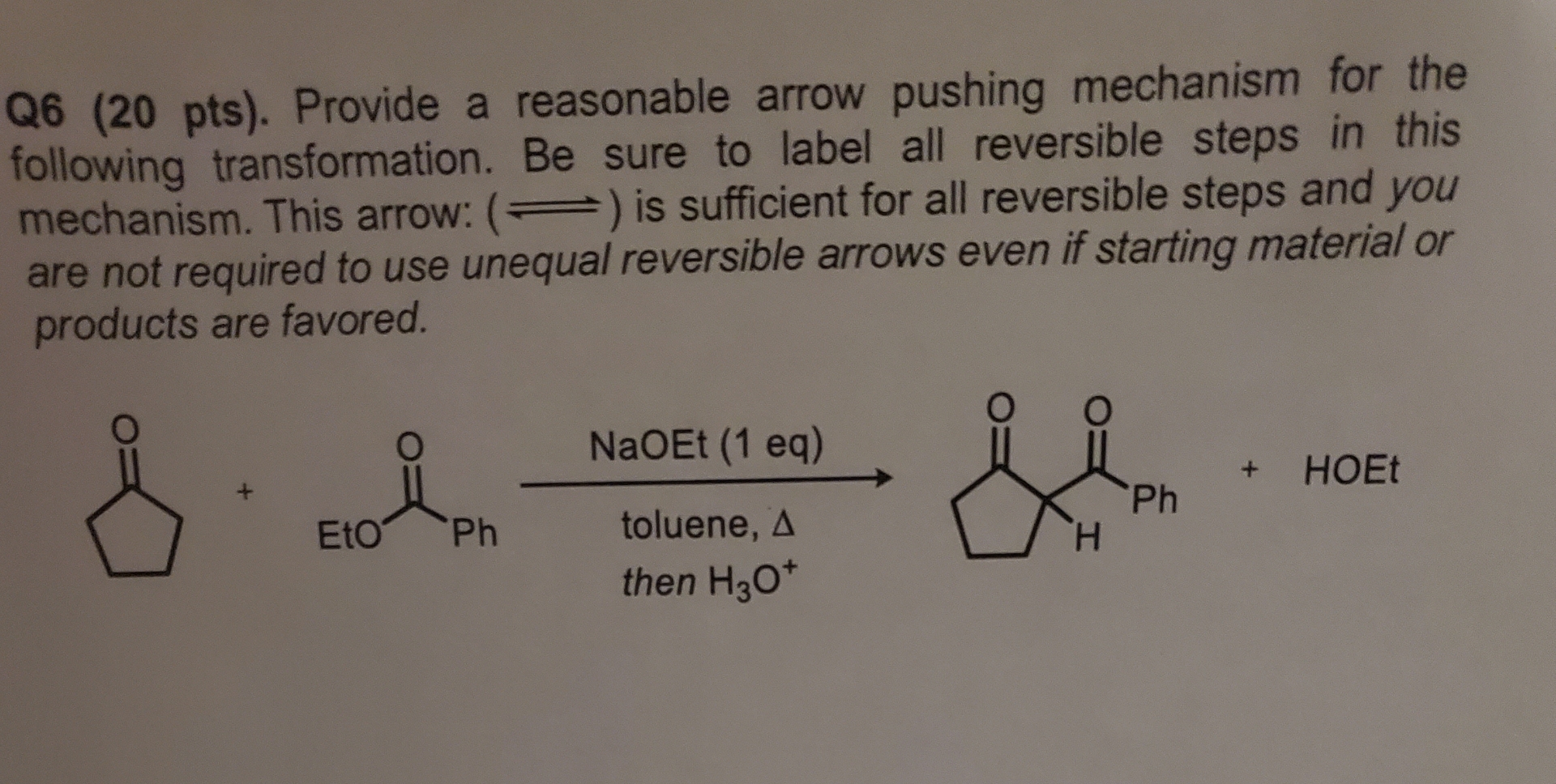 Solved Q6 (20 ﻿pts). ﻿Provide a reasonable arrow pushing | Chegg.com
