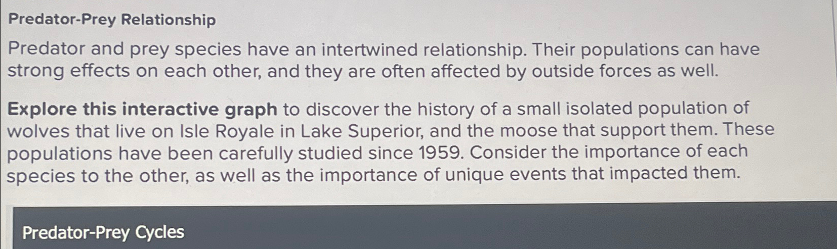 Solved Predator-Prey RelationshipPredator and prey species | Chegg.com