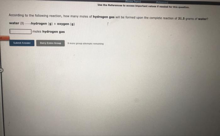Solved According to the following reaction, how many moles | Chegg.com