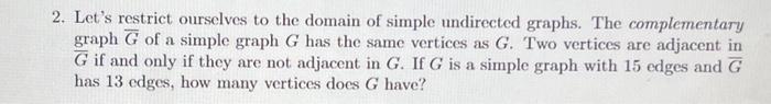 Solved 2. Let's restrict ourselves to the domain of simple | Chegg.com