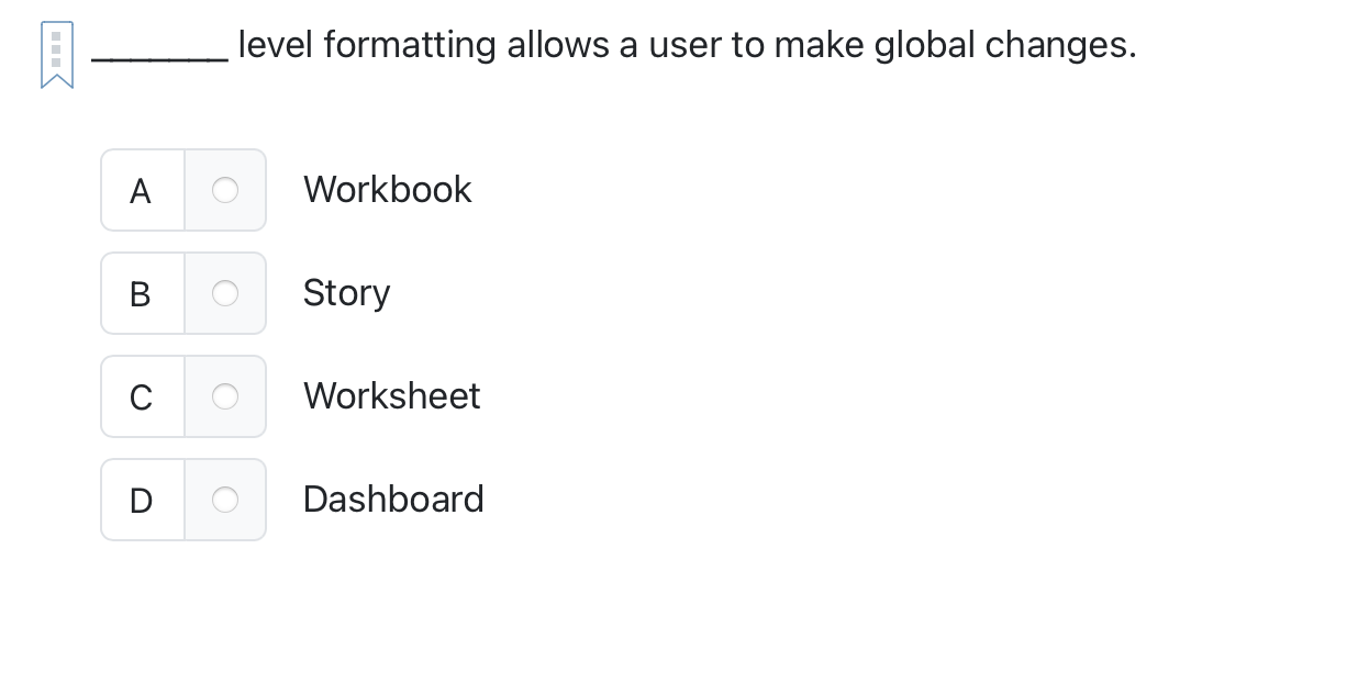 Solved level formatting allows a user to make global | Chegg.com