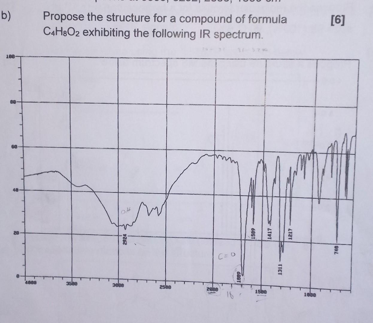 Solved Propose the structure for a compound of formula | Chegg.com