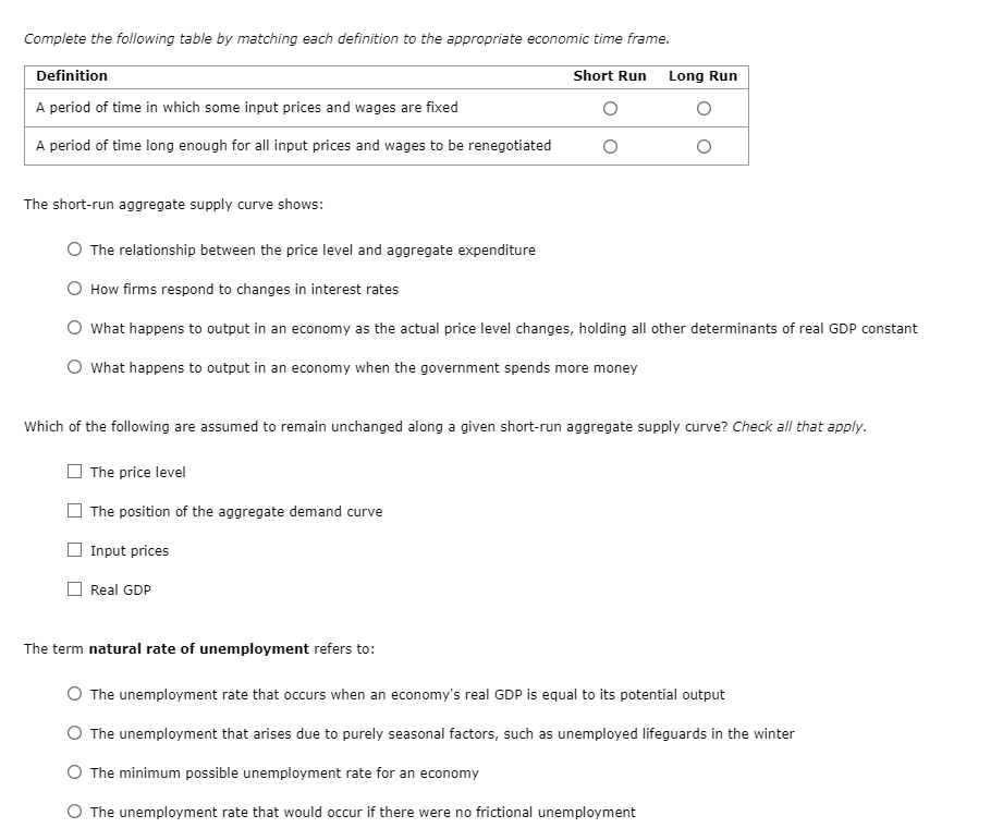 Solved Complete the following table by matching each | Chegg.com