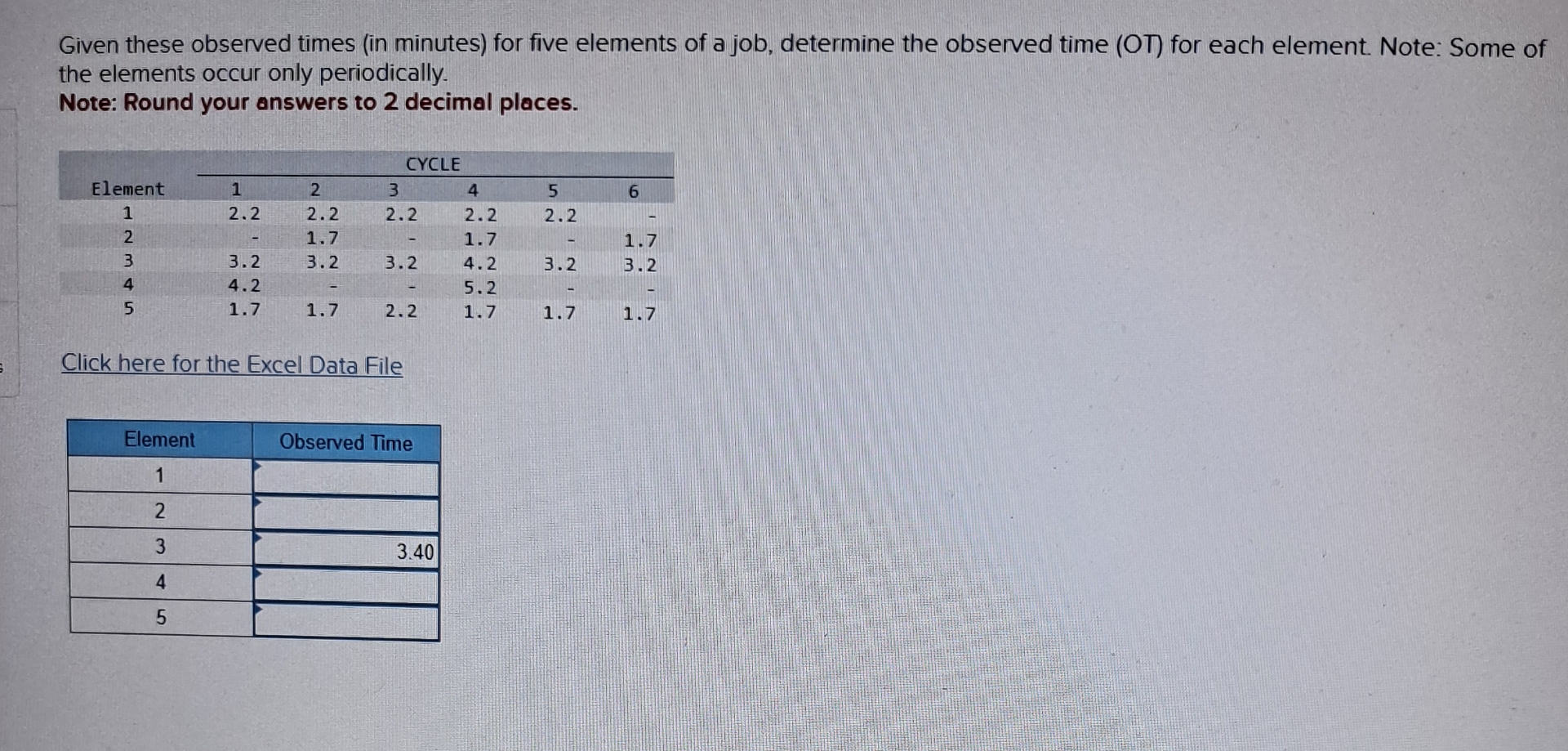 Solved How can I figure out Given these observed times (in | Chegg.com
