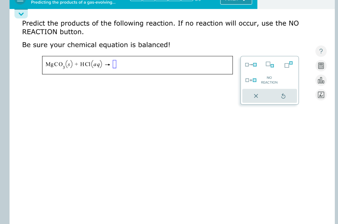 Solved Predicting the products of a gas-evolving...Predict | Chegg.com