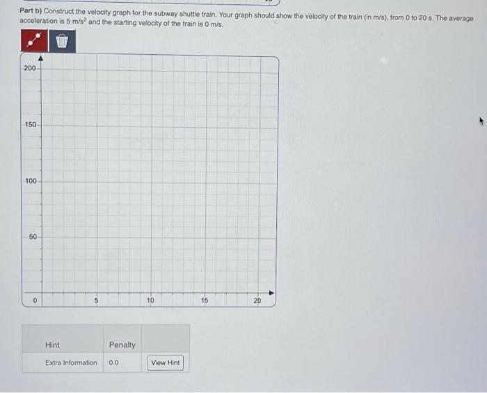 Solved Part a) Construct the position graph for the subway | Chegg.com