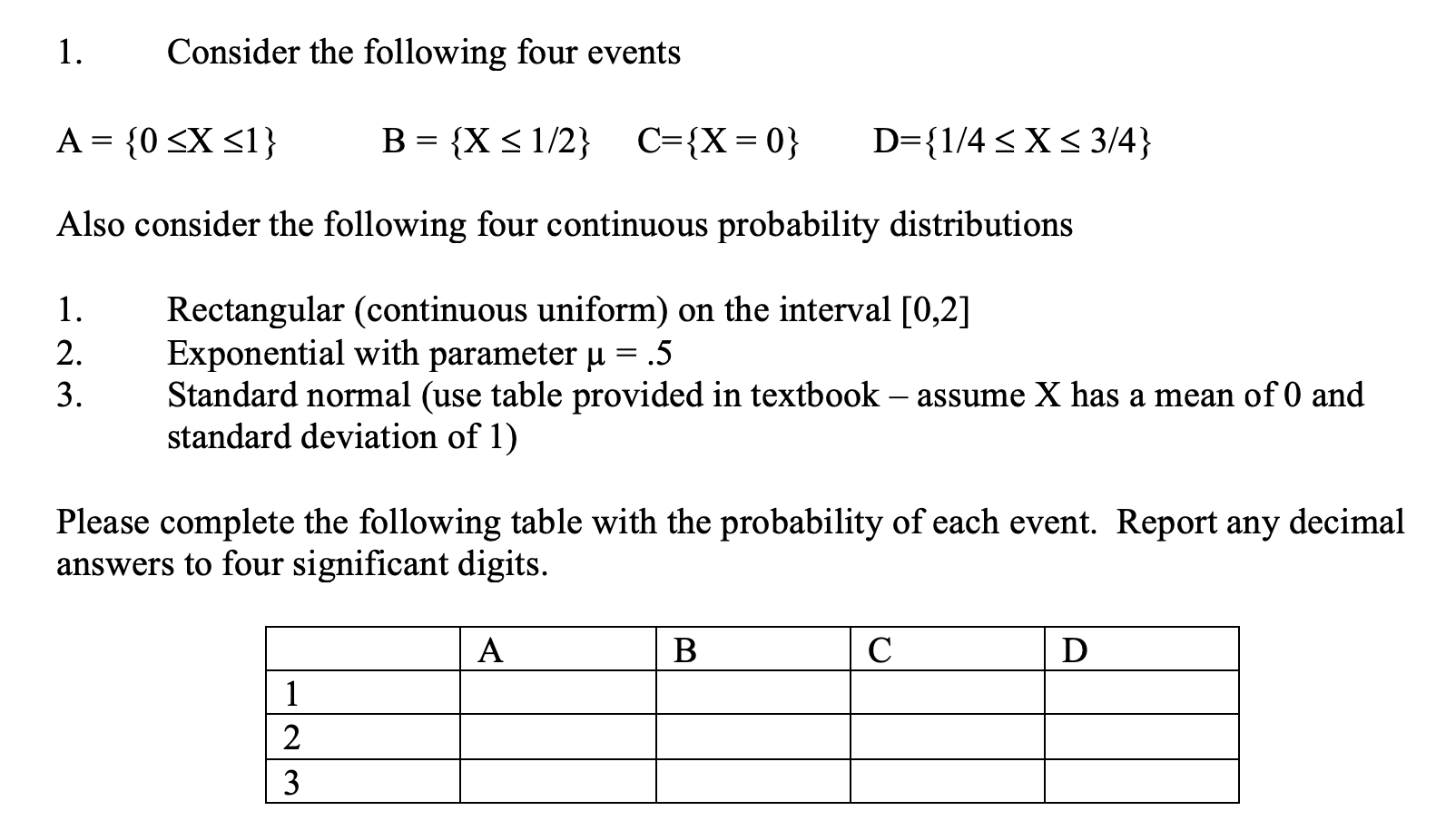 Solved Consider the following four | Chegg.com