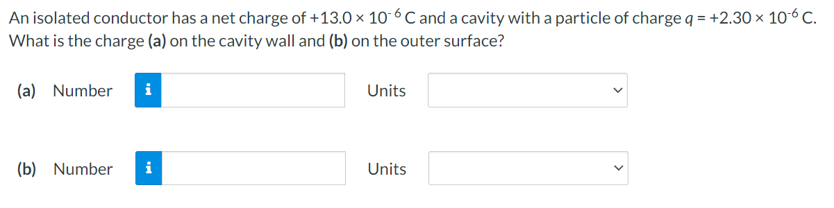 Solved An isolated conductor has a net charge of +13.0×10-6C | Chegg.com