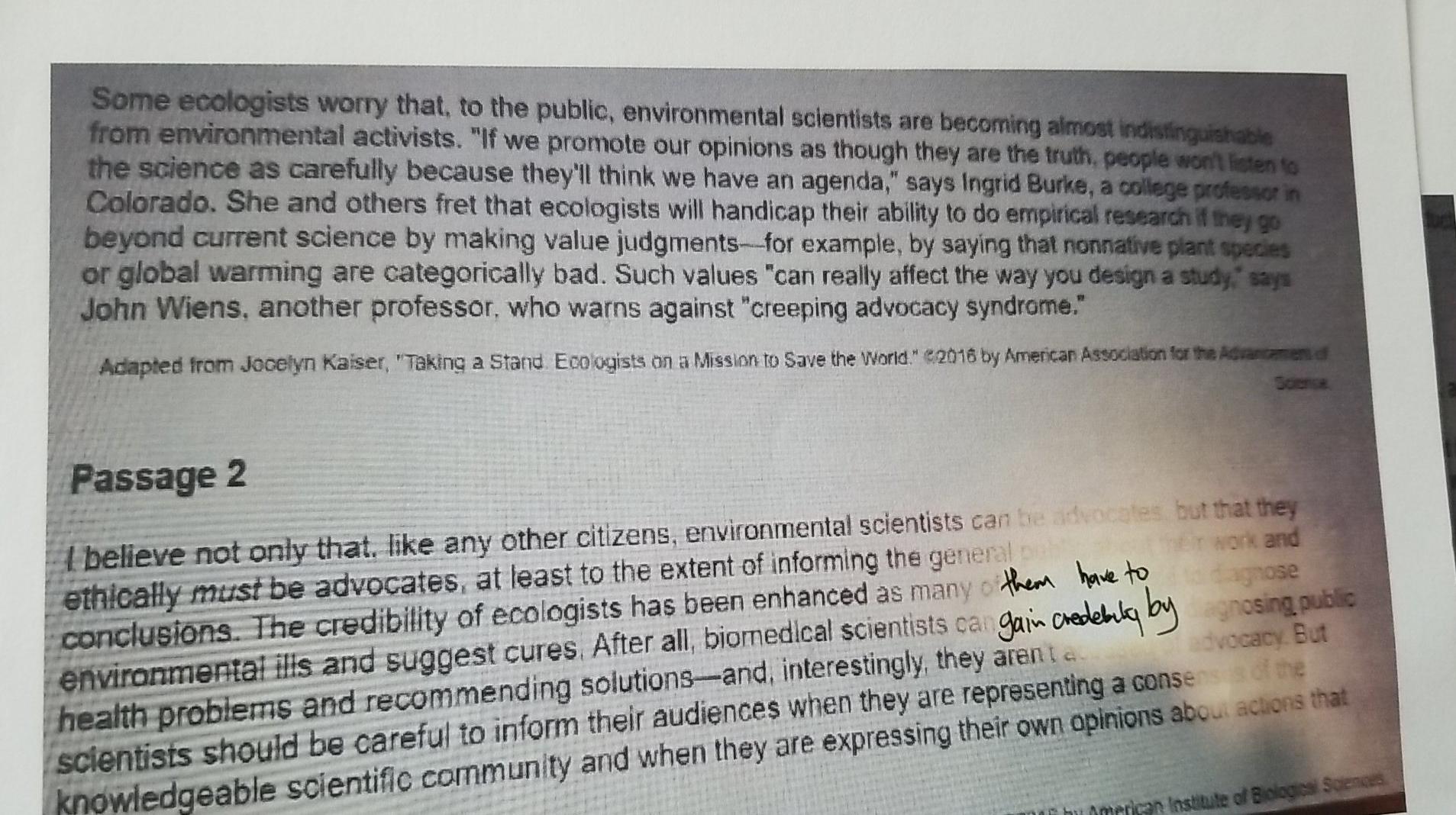 Solved Some ecologists worry that, to the public, | Chegg.com