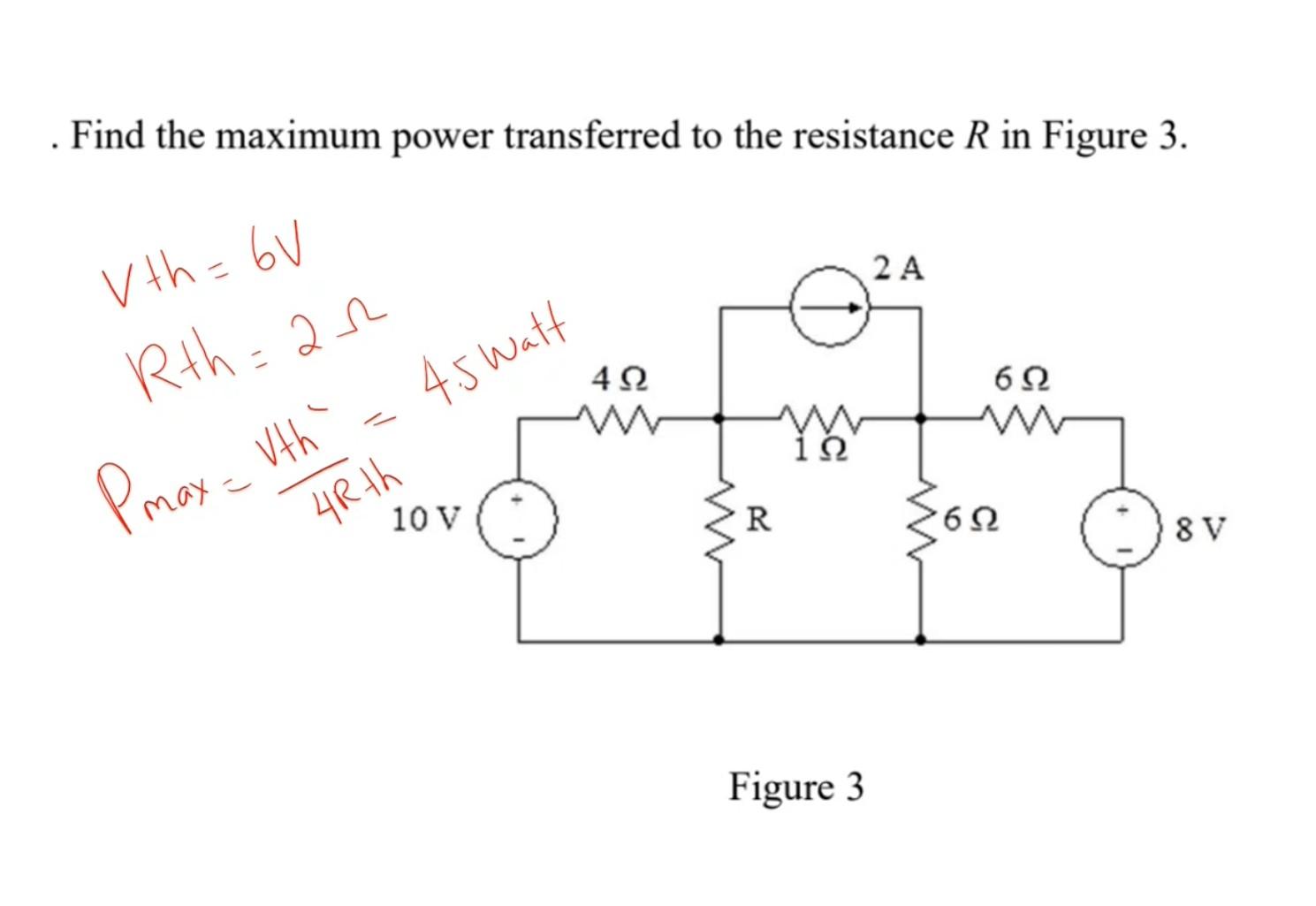 Solved . Find the maximum power transferred to the | Chegg.com