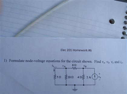 Solved Formulate node-voltage equations for the circuit | Chegg.com