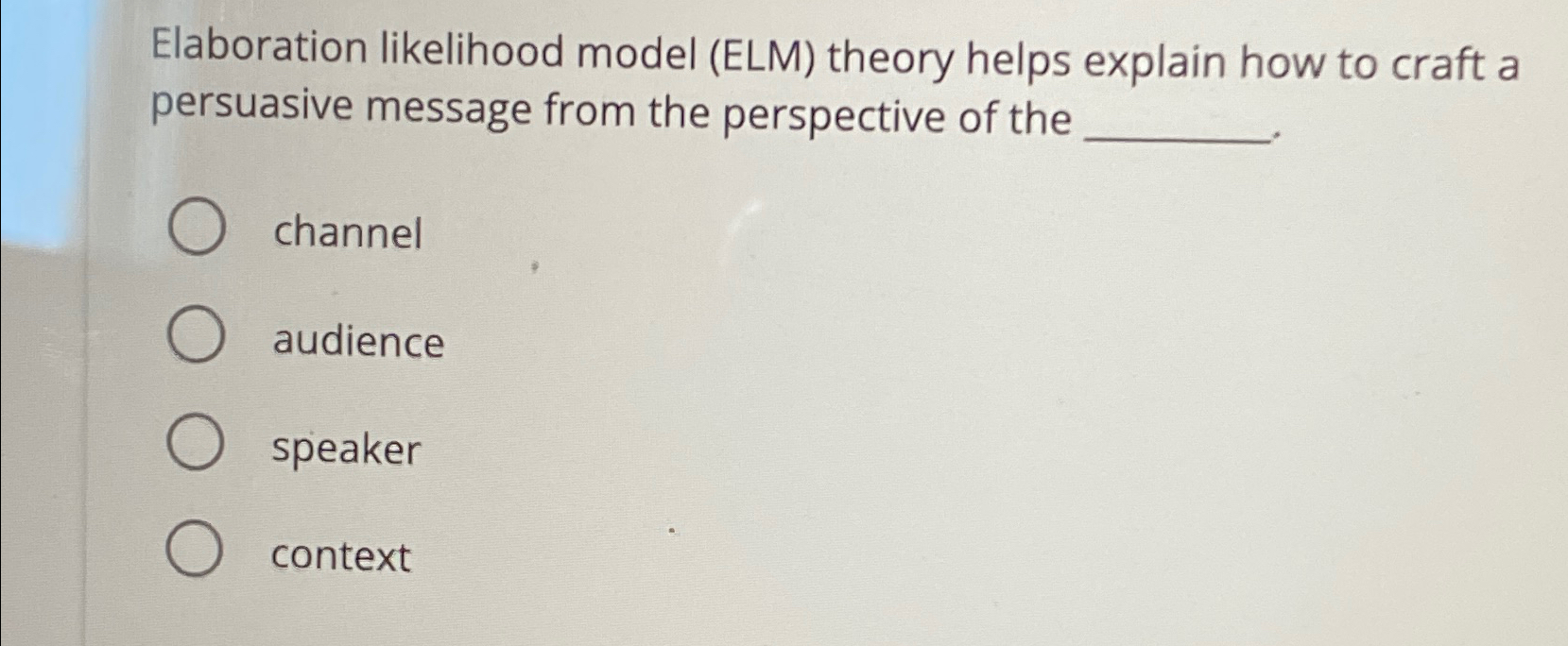 Solved Elaboration likelihood model (ELM) ﻿theory helps | Chegg.com