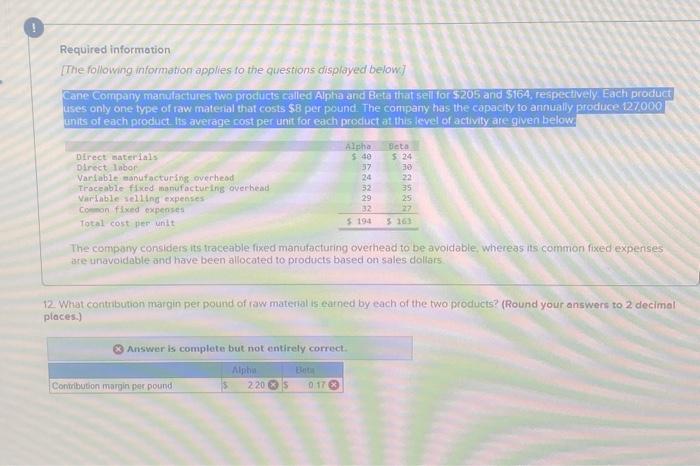 Solved Required informotion The following information | Chegg.com