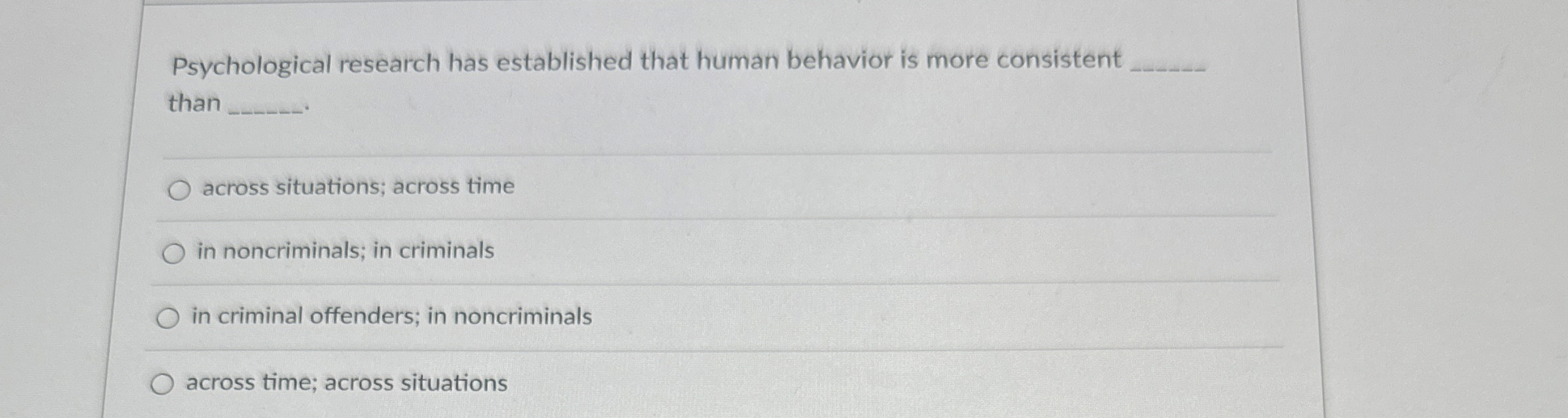 Solved Psychological research has established that human | Chegg.com