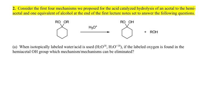 Solved 2. Consider the first four mechanisms we proposed for | Chegg.com