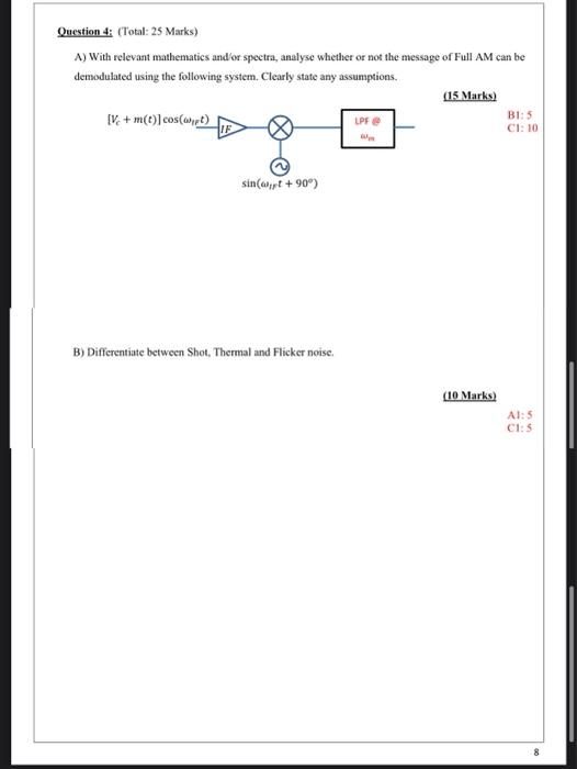 Solved Ouestion 4: (Total: 25 Marks) A) With relevant | Chegg.com Solved Ouestion 4: (Total: 25 Marks) A) With relevant | Chegg.com