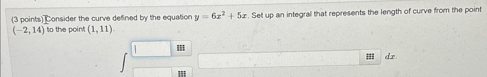 Solved ( 3 ﻿points) ﻿Consider the curve defined by the | Chegg.com
