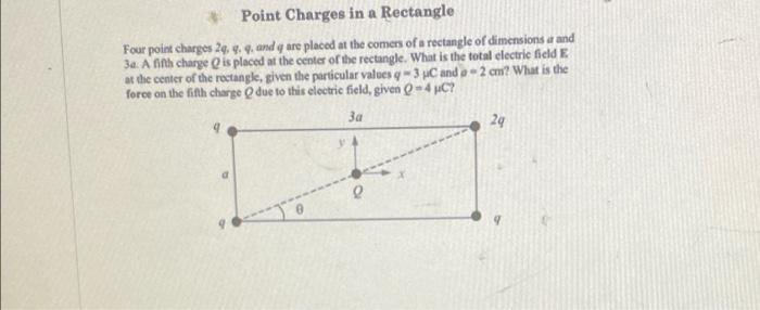 Solved Point Charges in a Rectangle Four point charges | Chegg.com