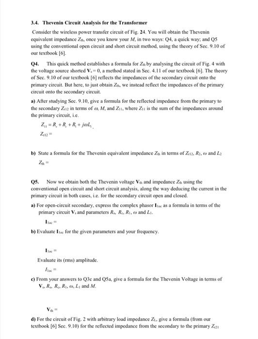 Solved 3. PREWORK 3.1. Optimum Power Transfer Theory - | Chegg.com