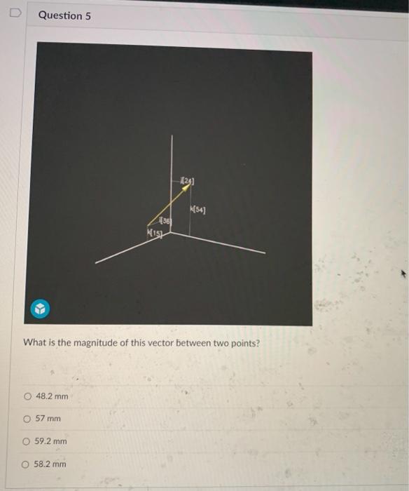 Solved What is the magnitude of this vector between two | Chegg.com