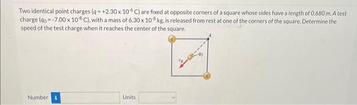 Solved Two identical point charges (q=+2.30×10−6C) are fixed | Chegg.com
