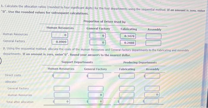 Solved Sequential (Step) Method of Support Department Cost | Chegg.com