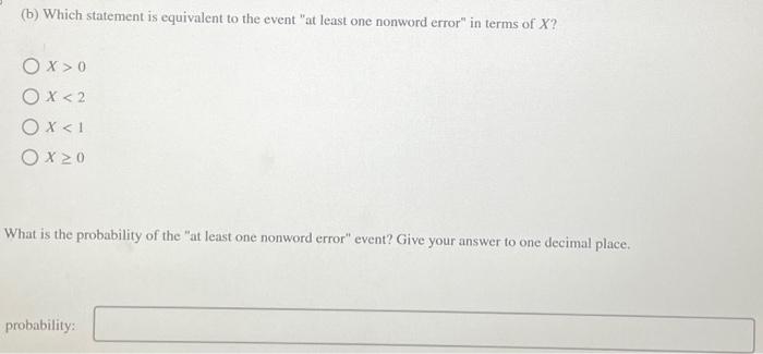 Solved Spell-checking software catches "nonword errors" that | Chegg.com