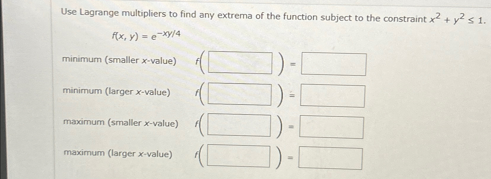 Solved Use Lagrange multipliers to find any extrema of the | Chegg.com