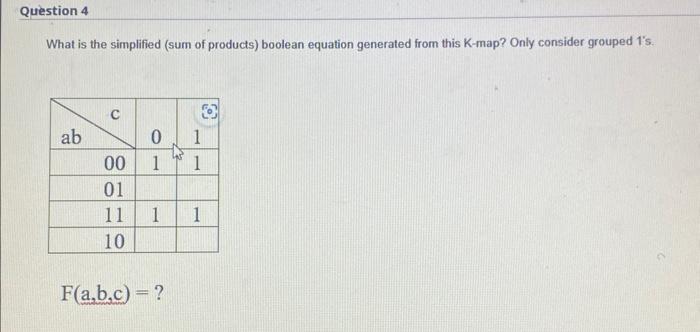 Solved What is the simplified (sum of products) boolean | Chegg.com