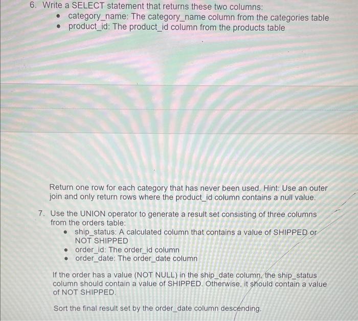 Solved 4. Write a SELECT statement that joins the customers, | Chegg.com