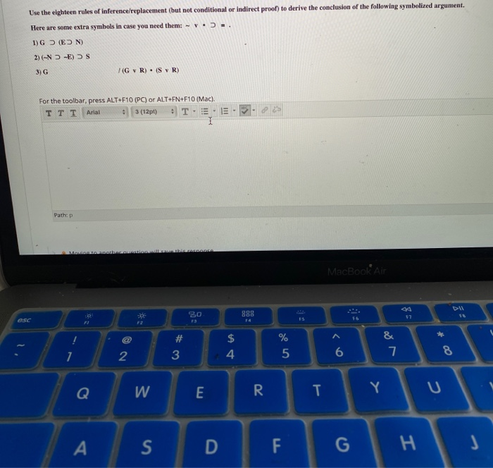Solved Use the eighteen rules of inference/replacement (but | Chegg.com