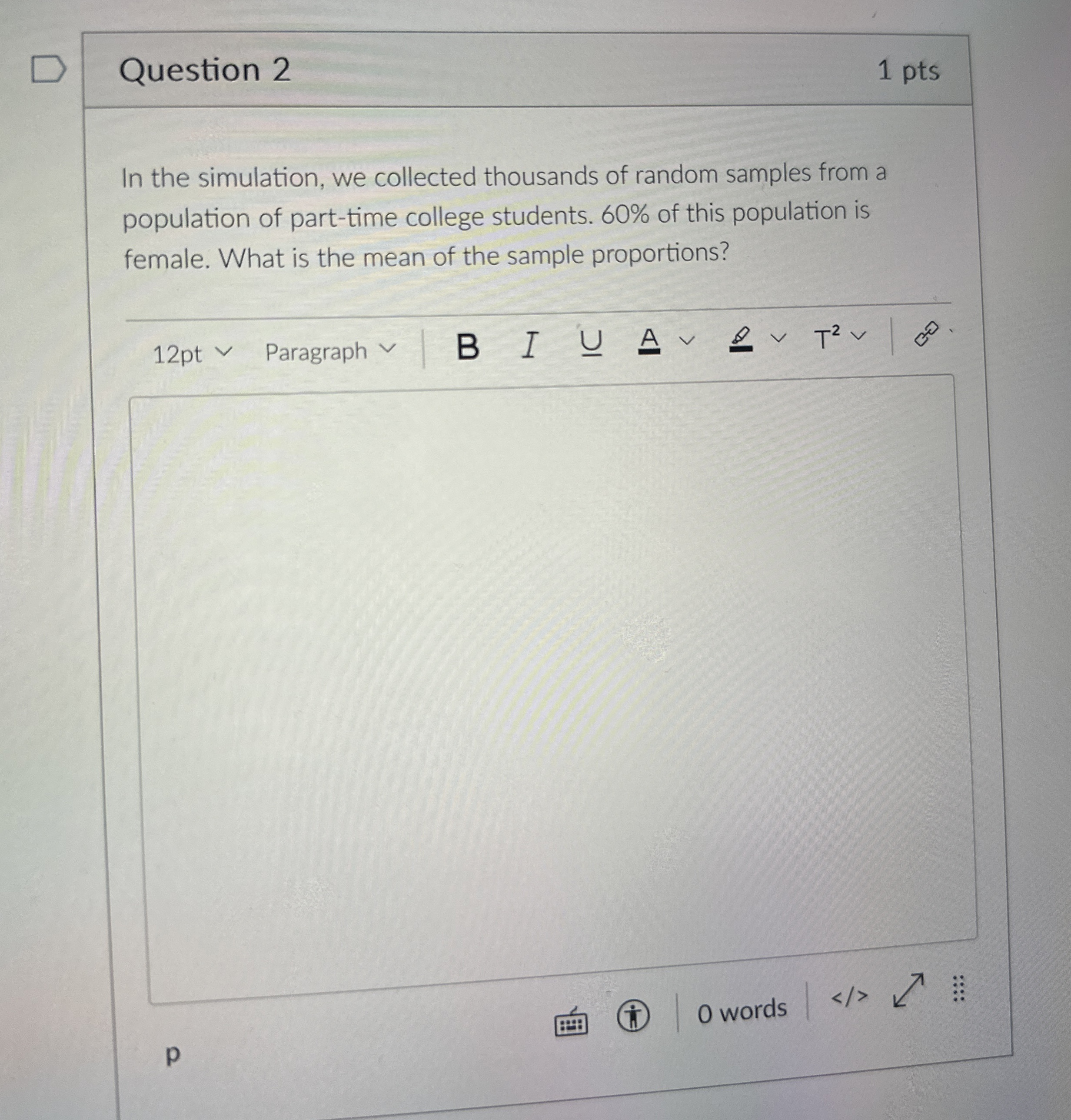 Solved Question 21 ﻿ptsIn the simulation, we collected | Chegg.com