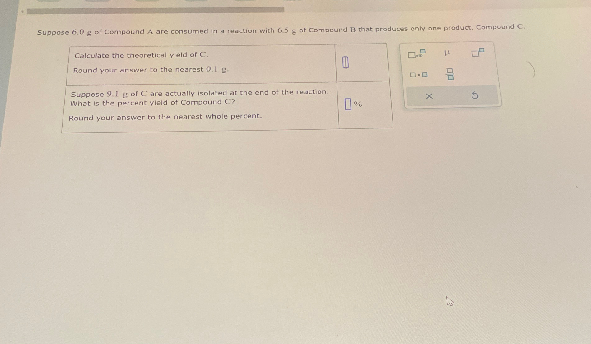 Solved Suppose 6.0g ﻿of Compound A are consumed in a | Chegg.com