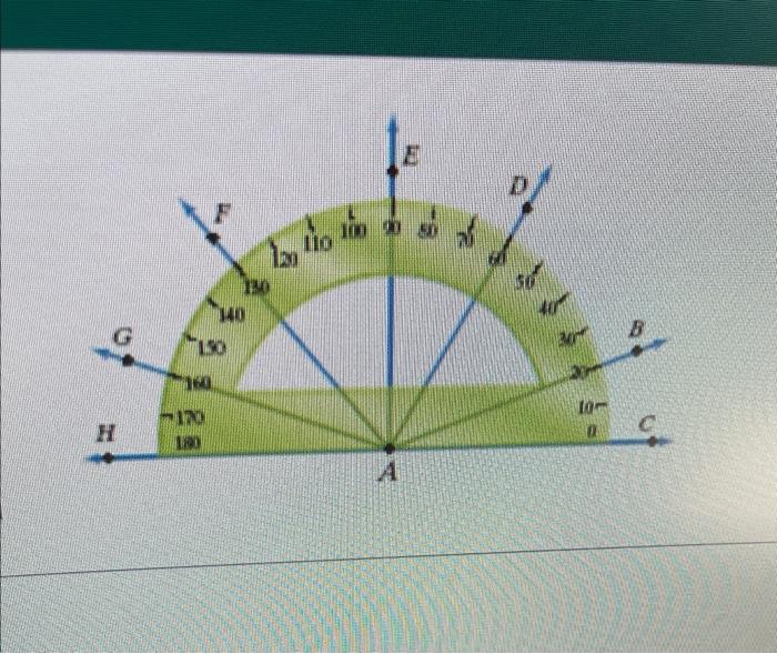Solved Use the protractor to find the measure of each angle. | Chegg.com