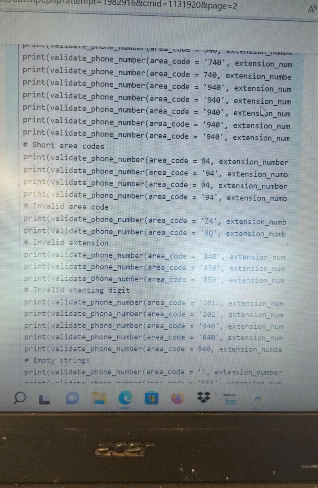 Solved Create a function called validate_phone_number which | Chegg.com