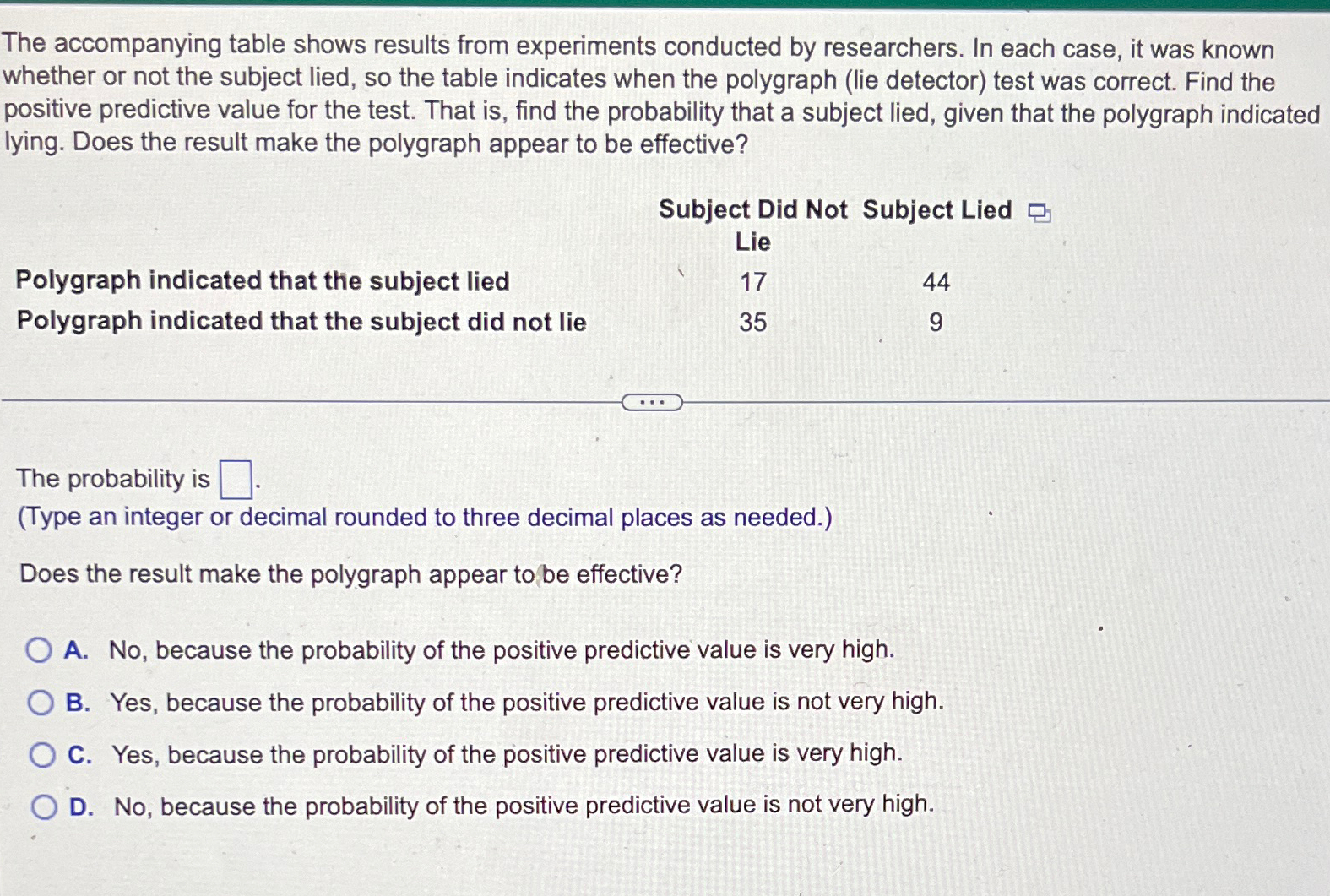 Solved The accompanying table shows results from experiments | Chegg.com
