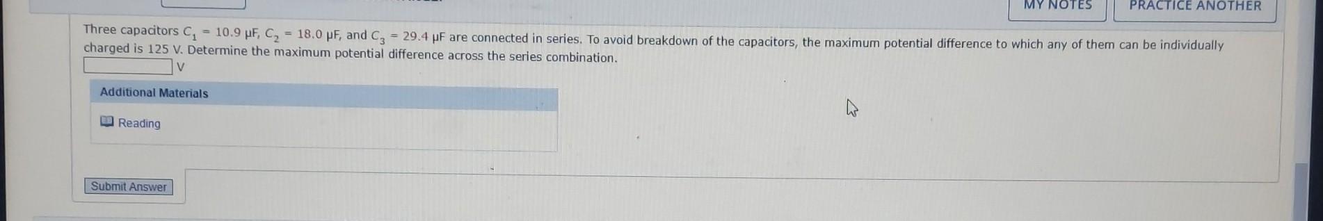 Solved charaed is 125 V. Determine the maximum potential | Chegg.com