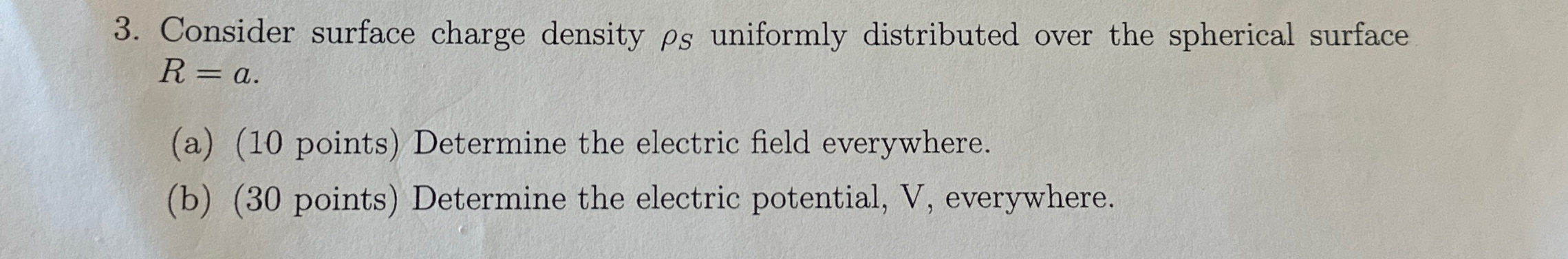 Solved Consider surface charge density ρS ﻿uniformly | Chegg.com