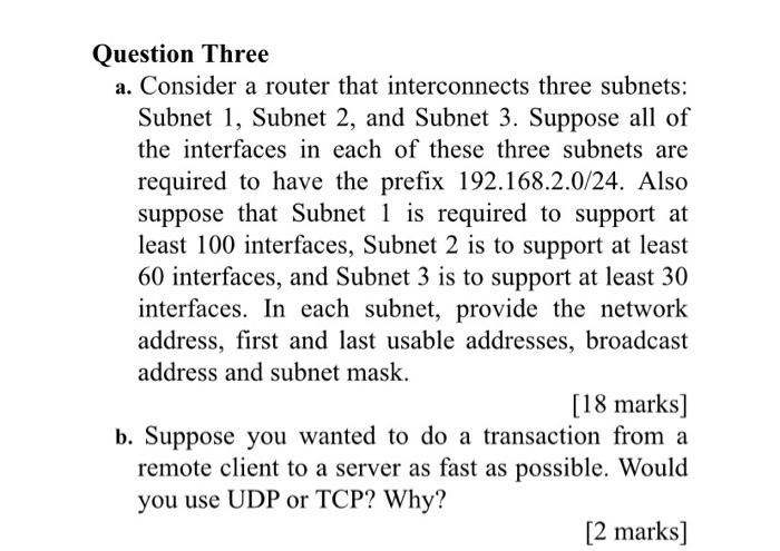 Solved Question One a. Suppose a process in Host C has a UDP | Chegg.com